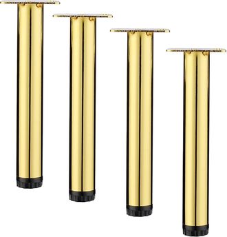 Generic Schwarze Sofabeine Aus Metall (10, 12, 13 cm) - Ersatz F&uuml;r M&ouml;bel Wie B&uuml;cherregale, Tische, Schr&auml;nke, Kommoden Mit Verstellbaren, Rutschfesten Fu&szlig;kappe