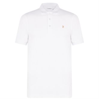 Farah Poloshirt f&uuml;r Herren, Baumwolle, kurz&auml;rmlig (Wei&szlig;)