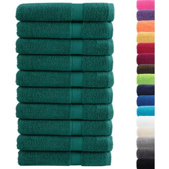 vidaXL Premium-Saunatücher solund 10 Stk. Grün 80x200 cm 600 g/m² Vidaxl