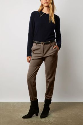 Gerard Darel Pantalon droit 7/8 de tailleur - EMANUELLA - Ficelle