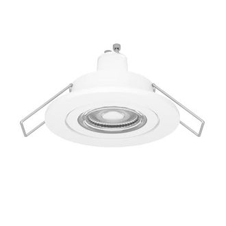 Eglo LED Einbaustrahler Barranco, Deckenspot Badezimmer, Deckenstrahler aus Kunststoff in Wei&szlig;, Badlampe warmwei&szlig;, inkl. GU10 Leuchtmittel, IP44