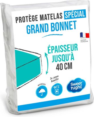 Sweet Night Matratzenschoner für Dicke Matratzen | für Mützen bis 30cm/35cm/40cm | wasserdichte Matratzenauflage | 140x190/200x40 cm | Waschbar bei 90°C