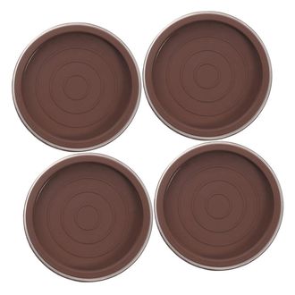Pretyzoom Gummi M&ouml;belgleiter 4 St&uuml;ck rutschfeste Stuhlradstopper M&ouml;beluntersetzer F&uuml;r Holzfu&szlig;boden Braun Kompakt Sicher F&uuml;r Sofa Stuhl M&ouml;bel