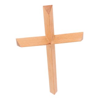 Valiclud Hängendes Holz Kreuz für Zuhause Rustikales Wanddekor aus Holz Christliches Kruzifix für Eingangsbereich Wohnzimmer und Hochzeiten