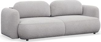 Selsey Selsey TVOYA - Canap&eacute; convertible 3 places en bouclette, gris clair