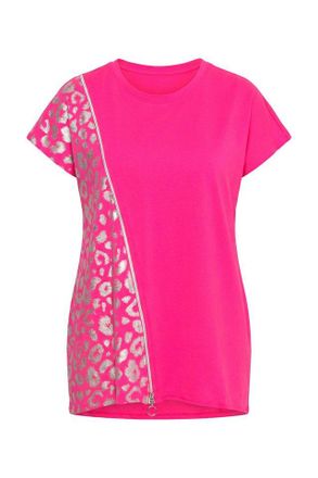 Angel Of Style T-Shirt Longshirt A-Linie Zipper Fledermaus-Halbarm