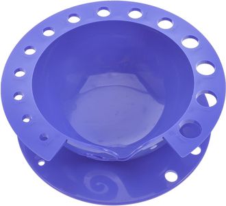 Lurrose Mehrzweck H&auml;kelgarn Organizer Schale aus Langlebigem Kunststoff Blau Strickwerkzeug Aufbewahrung f&uuml;r Wolle und H&auml;kelnadeln Verhindert Verheddern Garnh