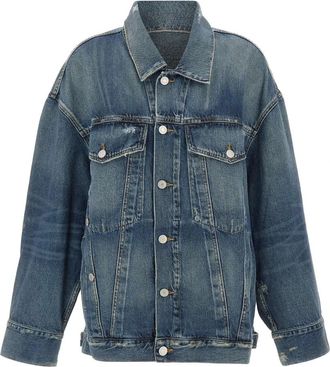 A Gold E Femme, Vestes, Bleu, Taille: 38 FR Reworked Wayne Jacket