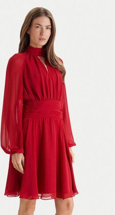 Guess Coctailkleid 6RGK20 7429A Rot Regular Fit