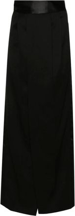 Maison Margiela Femme, Jupes, Noir, Taille: 36 FR Jupe Maxi &agrave; D&eacute;tails Pliss&eacute;s