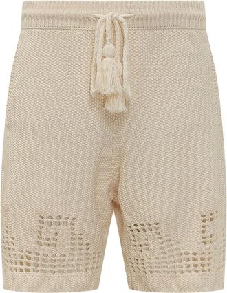 Alanui Homme, Shorts, Beige, Taille: S Knit Bermuda Shorts