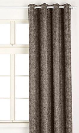 HOME MAISON com hm69851474 Vorhang, Blickdicht Falsch Uni gewebt 3 Schichten Polyester Leinen 140 x 260 cm