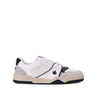 Dsquared2 Schwarze Ahornblatt Sneakers - - Shoes - Herren - Wei&szlig; - 44 EU