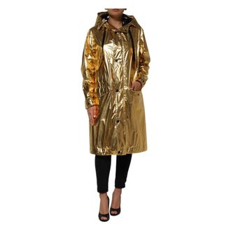 Dolce & Gabbana Goldener Kapuzen Trenchcoat Jacke - - Coats - Damen - Gelb - S