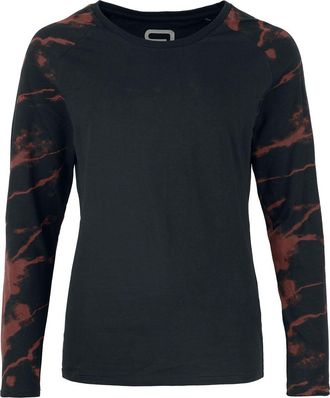 RED by EMP Damen schwarz/rotes Langarmshirt mit Raglan&auml;rmeln XXL