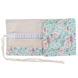 STOBOK 48 Slots Pencil Wrap Fall aufrollen Beutel Stifthalter Organizer f&uuml;r Grader M&auml;dchen Malerei (frische Rose)