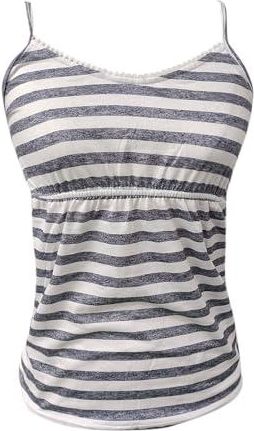 Generic D&eacute;bardeur pour femme Cami Camisoles Spaghetti Strap Tanks avec bordure en dentelle D&eacute;bardeur pour femme Col en U D&eacute;bardeur Ray&eacute; Vintage Gilet sans man