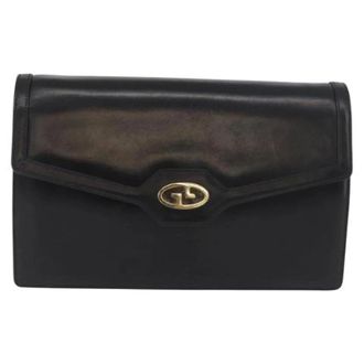 Gucci Sac bandouli&egrave;re en cuir pr&eacute;-poss&eacute;d&eacute; - Femme - Pre-owned - Noir - Taille: ONE Size