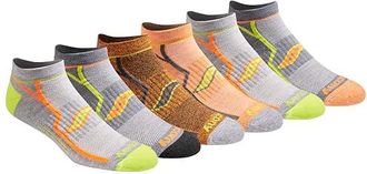 Saucony Bolt Rundry Performance Lot de 6 paires de chaussettes invisibles pour homme Orange Taille XL, Orange (6 paires), X-Large