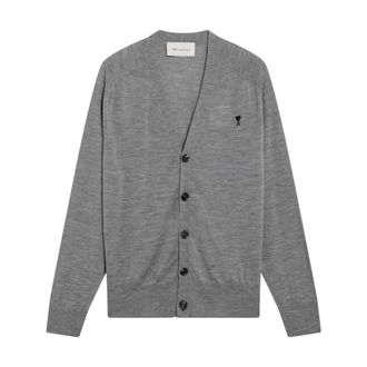 Ami Homme, Pulls, Gris, Taille: S Cardigan De Coeur