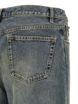 Maison Margiela Distressed Cotton Jeans - Blue