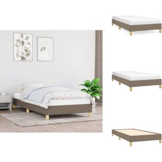 vidaXL Bettgestell ohne Matratze Taupe 90x190 cm Stoff - Bettrahmen - Doppelbett - Lattenrost - Schlafzimmerm&ouml;bel - Boxspringbetten