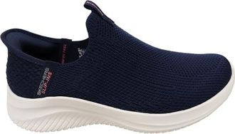 Skechers Baskets Ultra Flex 3.0 Easy Winpour Femme, Bordure en Tricot Bleu Marine, 38.5 EU