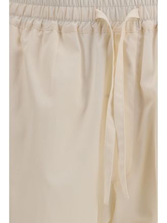 Umit Benan Mens Pants Julian Milk Cotton Trousers