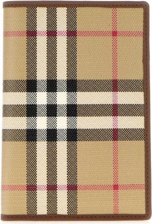Burberry Homme, Sacs, Beige, Taille: ONE Size Porte-passeport &agrave; carreaux