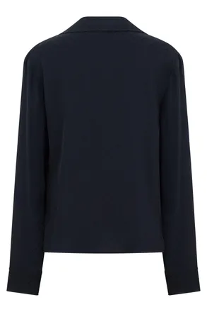 Gucci Womens Shirt Silk-Blend Jacquard Blue Viscose