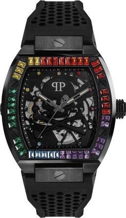Philipp Plein unisex, Accessoires, Noir, Taille: ONE Size The $keleton Rainbow Watch