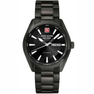 Swiss Alpine Military Montre pour homme automatique avec cristal de saphir Selitta 7090.2177 - Homme - Accessoires - Noir - Taille: ONE Size