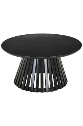 Livetastic Couchtisch, Schwarz, Holz, Mangoholz, vollmassiv, Holz, rund, rund, 40x80x80 cm, Wohnzimmer, Wohnzimmertische, Couchtische