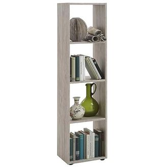 FMD M&ouml;bel FMD furniture &Eacute;tag&egrave;re &agrave; dossiers, S&eacute;parateur de pi&egrave;ce, avec 4 Compartiments positionnable verticalement ou horizontalemen, en ch&ecirc;ne Sable pour Salon, 