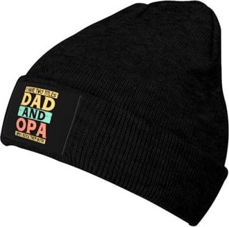 Generic Respirant Bonnet Tricot&eacute;, JAi Deux titres : Papa et Grand-p&egrave;re, et Je Les Assume pleinement., &Eacute;pais Knit Beanie, Tricoter Chapeau pour Sports, Adultes