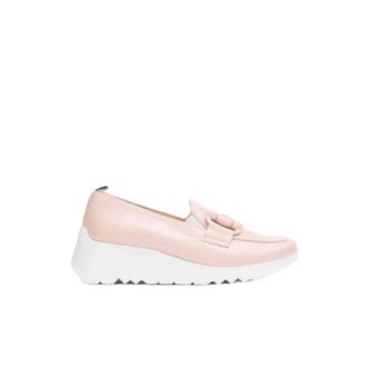 Wonders Femme, Chaussures, Rose, Taille: 40 EU Mocassin en cuir textur&eacute; avec d&eacute;coration en lien