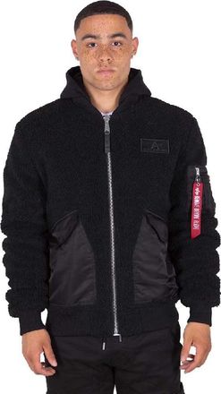 Alpha Industries Alpha Industries CWU Zip Hoody Teddy Bomberjacke f&uuml;r Herren Black