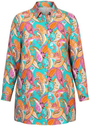 Miamoda Longbluse Longbluse Paisleymuster Hemdkragen Langarm