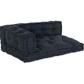 vidaXL Palettensofa Kissen mit Arm- und R&uuml;ckenst&uuml;tze in Grau - Vidaxl