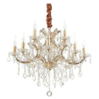 Ideal Lux Ideal Lux Napoleon - Suspension &agrave; 12 ampoules dor&eacute;es
