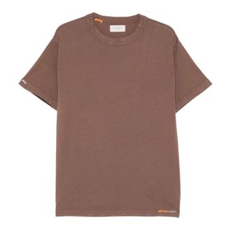 Paura Kansas Regular T-Shirt Logo - - Tops - Herren - Braun - L