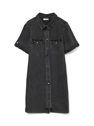 Vero Moda VMJENNIE SS Robe Courte en Jean Mix Noos, Jean Noir, M
