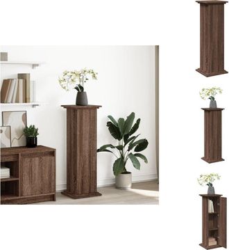 vidaXL Vidaxl - Piédestal avec rangement chêne marron bois dingénierie - Piédestal - Piédestaux - Vitrine - Stand Dexposition