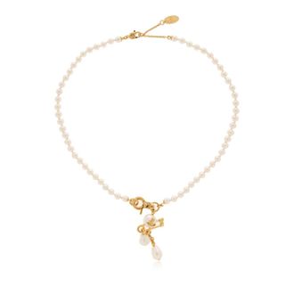 Vivienne Westwood Kurze Perlenkette - - Accessories - Damen - Beige - ONE SIZE