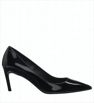 HUGO BOSS Hohe Schuhe - Black Patent Leather Pumps With Tapered Toe - Gr. 36 (EU) - in Wei&szlig; - f&uuml;r Damen