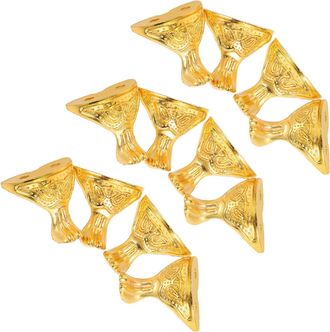 NUOBESTY 12 St&uuml;ck Teiliges Schmuckkistenf&uuml;&szlig;e aus Zinklegierung mit Retro-Design Vintage Schmuckschatullen-eckschutz Dekorative Boxbeine mit Tiergesicht f&uuml;r Kom