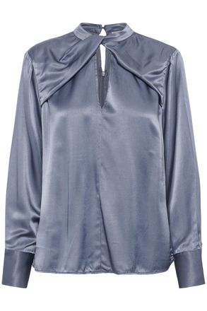 Karen by Simonsen Langarm-Bluse KBBlanca Classic fit blue