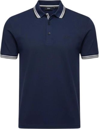 HUGO BOSS Homme, Tops, Bleu, Taille: XL Polo Sportif Coupe R&eacute;guli&egrave;re en Piqu&eacute; de Coton