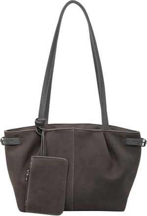 Generic Sac fourre-tout tendance vintage, grande capacit&eacute;, sac &agrave; main de voyage pour femme, travail, shopping, voyage, gris, 13.78x8.27x4.72inch