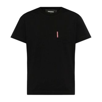 Dsquared2 Femme, Tops, Noir, Taille: 44 FR T-shirt avec Poche